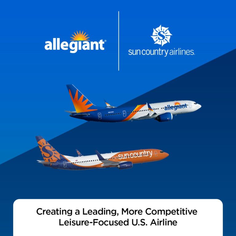 Allegiant and Sun Country Announce Merger to Create a Major U.S ...